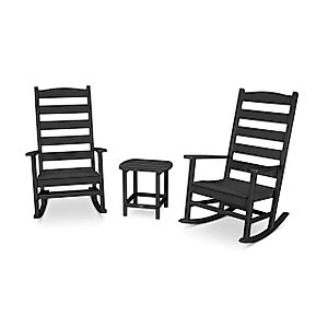 POLYWOOD® Shaker Rocking Chair Set, Black