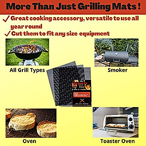 JUENFO Grill Mesh Mats for Outdoor Grill- 2020 Upgraded Reusable NonStick BBQ Grill Mesh Mat with Extreme Heat Resistance of 360°C/600°F for Long Use- Easy Clean 3 Pack Mesh Grill Mat for All Grills