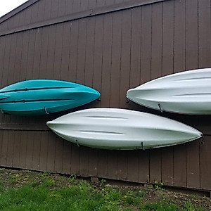 Vahodegn Kayak Steel Storage Rack, 4 Pack Canoe Wall Mount Hooks, 15Inches Snowboard Hanger, 100 LB Capacity