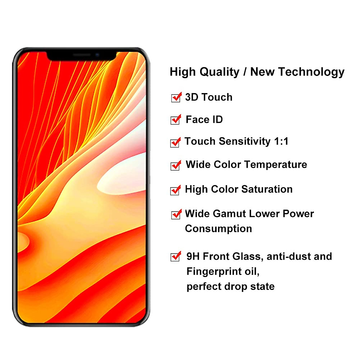 Tsikoyooe for iPhone 12/12 Pro Screen Replacement 6.1 inch, 3D Touch LCD Display Digitizer Touch Screen Assembly with Repair Tools, Compatible with iPhone 12/12 Pro 6.1 inch
