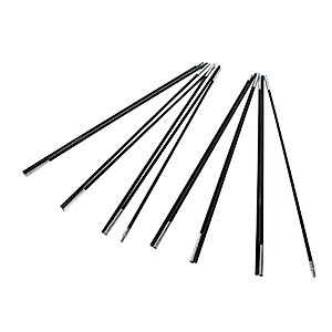 GLOGLOW Set of 2 Fibreglass Tent Pole Universal Adjustable Tent/Awning Poles 135.43 inch/344 cm