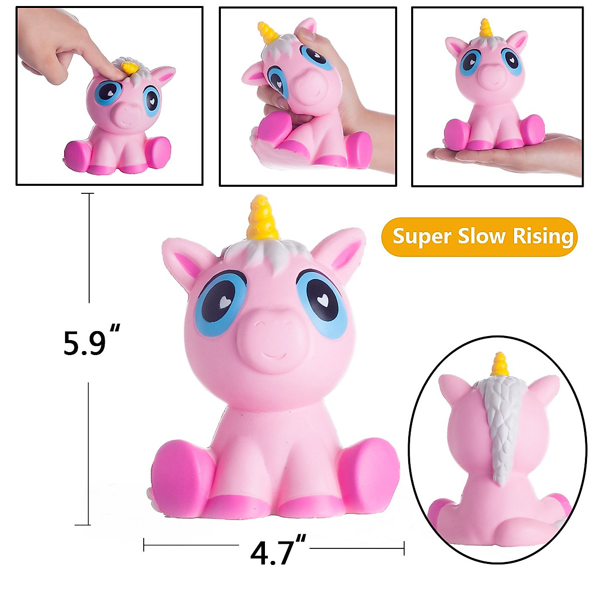 AILIMY Squishies Slow Rising Kawaii Scented Soft Jumbo Pink Giant Unicorn Animal Squishy Food Toy Child Party Supplies