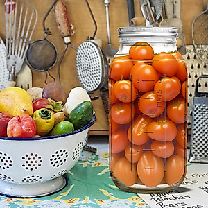 eleganttime 64 oz Mason Jar Wide Mouth 3 Pack,Large Half Gallon Mason Jar with Airtight Lid,Big 1/2 Gallon Big Mason Jars for Canning,Pickling, Fermentation and Preservation