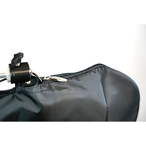 Ophthalmic Black Universal Phoropter Refractor Protective Dust Cover Nylon Zipper 19" L x 13" W