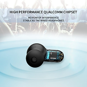 omthing Wireless Earbuds, AirFree 2 True Wireless Headphones, Earphones with Wireless Charging, Bluetooth Earbuds with ANC, in-Ear Headphones Deep Bass, Touch Control, IPX5 Waterproof, 25H