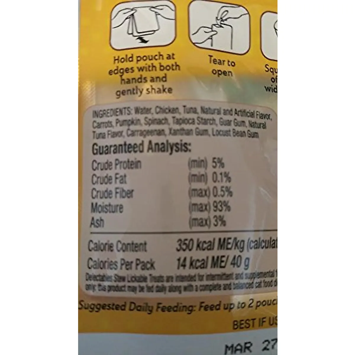 Delectables Stew Lickable Treat With Chicken & Veggies in Rich Sauce (4-POUCHES) (NET WT 1.4 OZ EACH)