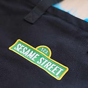 Grupo Erik Sesame Street Book Bag Cookie Monster Cotton Tote Bag | Cotton Shopping Bag | 13.8 x 15.8 x 2.2 inches - 35 x 40 x 5.5 cm | Gift Bag | Cute Tote Bag | Sesame Street Toys