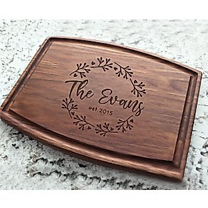Custom Cutting Board Wedding Gift for Couple Personalized Mr & Mrs Cutting Board Arched Cutting Board Wood Engraved