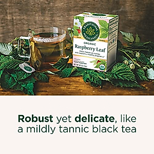 Traditional Medicinals Tea, Organic Raspberry Leaf, Eases Menstrual Cramps, Supports a Healthy Pregnancy, 96 Tea Bags (6 Pack)