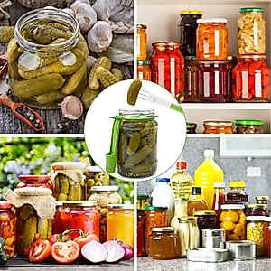 2 Pack Pickle Fork - Pickle Picker for the jar, Pickle Grabber Kitchen Fork Tool Green