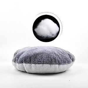 Bed Cat Bed Round Winter Warm Dog Cat Bed Plus Velvet Sleeping Pad Cat Supplies Kennel Removable Mat 1Pcs M