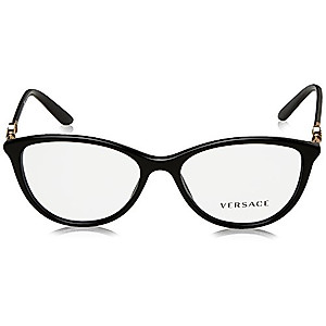 Versace Women's VE3175 Eyeglasses, Black, 54/16/140