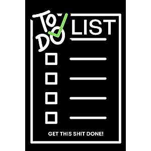 MY TO DO LIST CHECKBOXES PLANNER: Daily TO DO LIST Notepad | 120 Pages | Funny-Humorous Black Cover | For Home & Office use | A Modern & Minimalist Planner Designed To Help You Get Things Done!