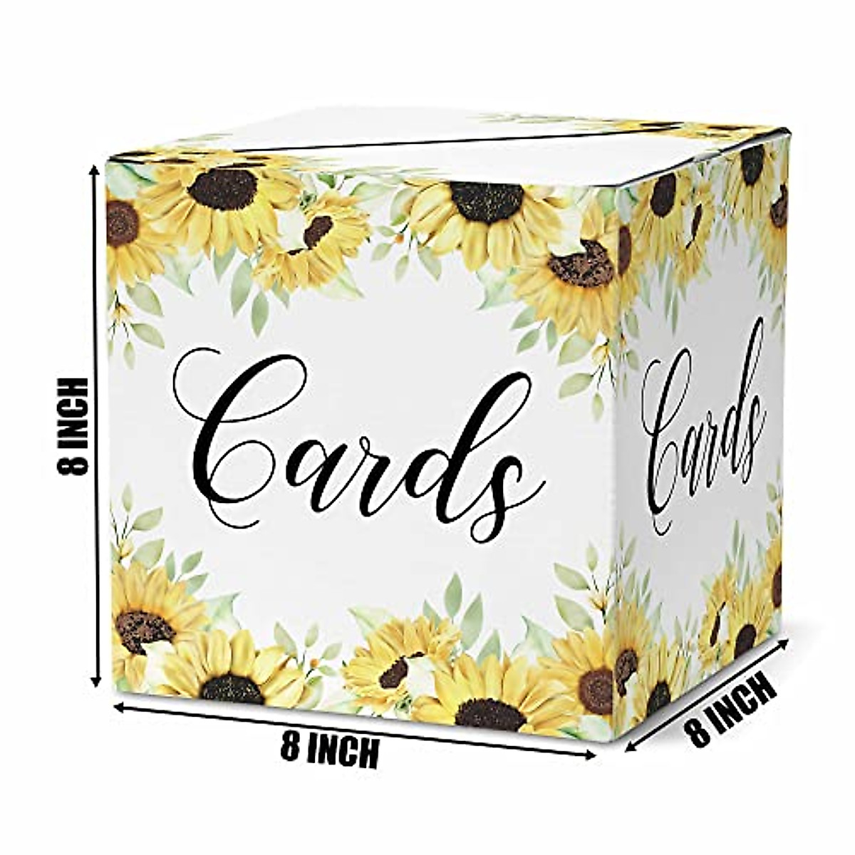 Lesixur 8”Card Box, Flowers Cards Receiving Box, For Birthday, Wedding, Bridal or Baby Shower, Engagement, Retirements, Graduation, Money Box Holder, Party Favor, Decorations, 1 pte (Cabox007