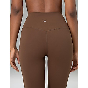 Colorfulkoala Women's Dreamlux High Waisted Workout Leggings 28" Inseam Full Length Yoga Pants (M, Cocoa)
