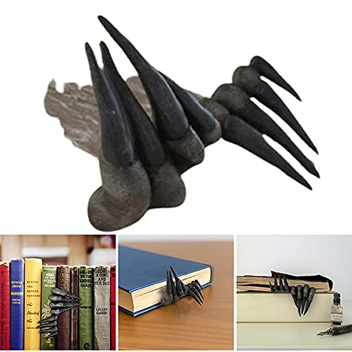 wastreake Thriller Demon Hand Bookmark, Fashionable Devil's Hand Resin Bookmark Horror Halloween Bookmark The Best Gift for Friends Family Book Friends