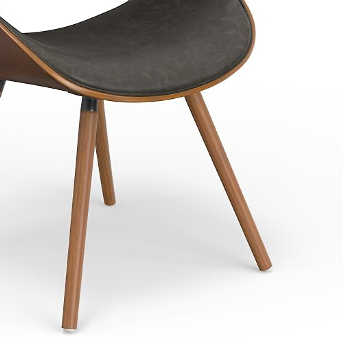 SIMPLIHOME Malden Dining Chair in Distressed Brown Vegan Leather, 22.8" W x 20.9" D x 30.9" H, Mid-Century Modern Wood Back Chair for Dining Room