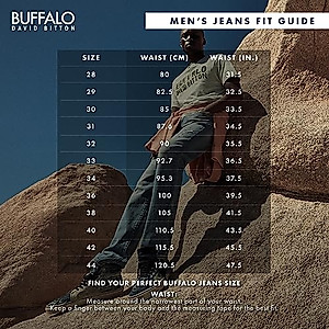 Buffalo David Bitton Men's Slim Ash Jeans, Sandblasted and Worn, 30W x 30L