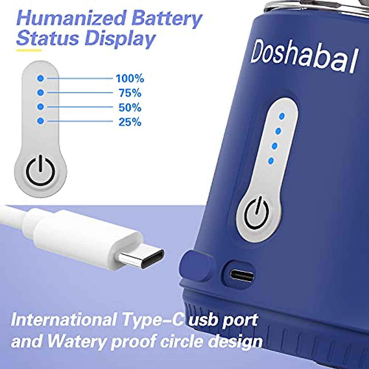 Doshabal Personal Blender, Portable Smoothie Blender on the go, Powerful Blender 18oz Navy Blue