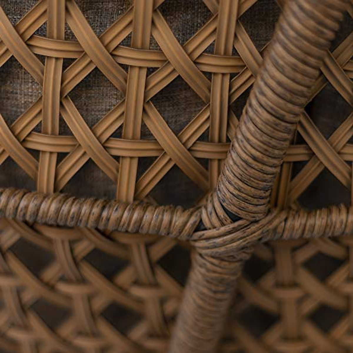 Papasan Scoop Outdoor Patio Chairs, Set of 2 - Natural