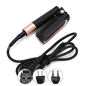 Folding Hair Straightener Comb 3 Gears Temperature Massage Straightening Comb 100-240V[US], Electric Hair Straightener Comb Chemical Hair StraightenersHair Perms, Relaxers-Texturizers