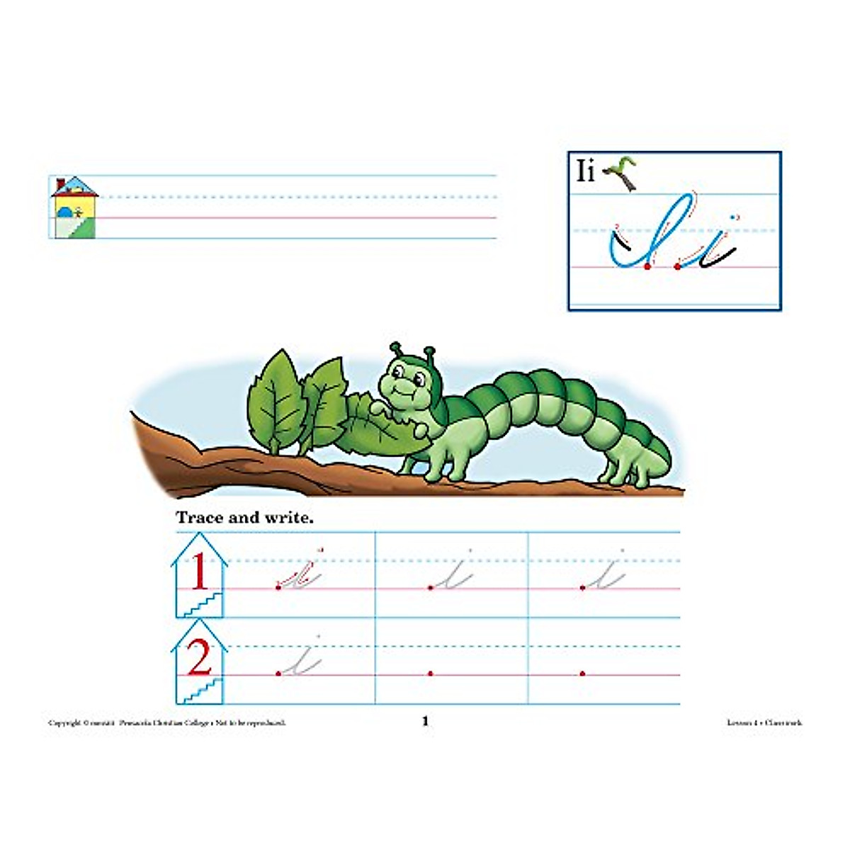 Writing With Phonics K5 Cursive - Abeka 5 Year Old Kindergarten Cursive Phonics Penmanship Student Work Book