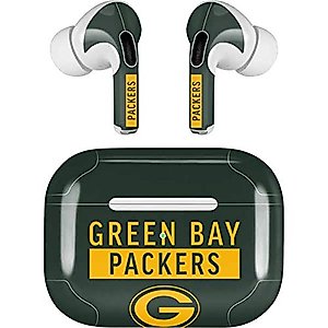 Skinit Decal Audio Skin Compatible with Apple AirPods Pro - Officially Licensed NFL Green Bay Packers Green Performance Series Design