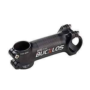 BUCKLOS Road Bike Stem 31.8 60mm 70mm 80mm 90mm 100mm 110mm 120mm 6 17 Degree - 3K Carbon Fiber + Aluminum Road Mountain Bike Stem Superlight Strengthen, fit 31.8mm Handlebar Stem 28.6mm Fork.