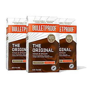 Bulletproof Original Medium Roast Ground Coffee, 12 Ounces (Pack of 3), 100% Arabica Coffee Sourced from Guatemala, Colombia & El Salvador