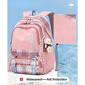 MeganJDesigns Cute Aesthetic Backpack for Teens Girls Boys College High Middle School Student Lightweight Book Bag Casual Kawaii Daypacks (E-Black Aesthetic Backpack)