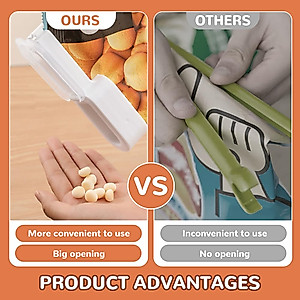 Food Bag Clips with Pour Spouts, Food Bag Sealing Clip with Pour Spout, Seal and Pour Bag Clip, Bag Pouring Clips, Bag Clip Pour Spout, Snack Clips That Pour Sealer Clips for Snack (2 PCS, Large)