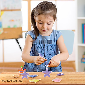 ArtCreativity Star Sand Art Bottle Necklaces, Pack of 12, Sand Art Craft Kit with Shaped Bottles, Craft Party Supplies and Party Favors for Kids - Sand Sold Separately (Star)