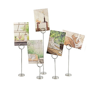 Set of 2 Table Number Holders Photo Display Stands Desk Holder for Christmas Wedding Cards, Office Gift Cards, Table Sign, Place Cards, Food Signs, Picture Display (7.9 inch（H）)