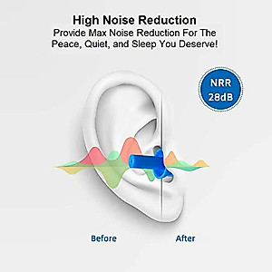 50 Pair Silicone Ear Plugs in Plastic Cases Soft Reusable Comfortable in Bulk Hearing Protection for Swimming Adults Earplugs Water Shower Diving Surfing Sports