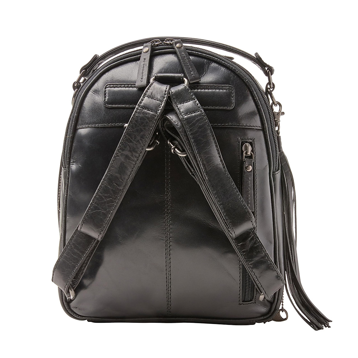 Lady Conceal Concealed Carry Sawyer Leather Backpack (Dusty Black)