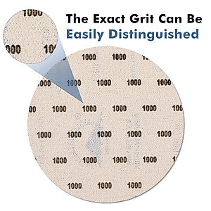 6 Inch 1000 Grit Sanding Disc, GOH DODD 25 Pieces Wet Dry Sandpaper Hook and Loop Sanding Pads for Random Orbital Sander, Automotive, Woodworking, Metal Polishing and Sanding