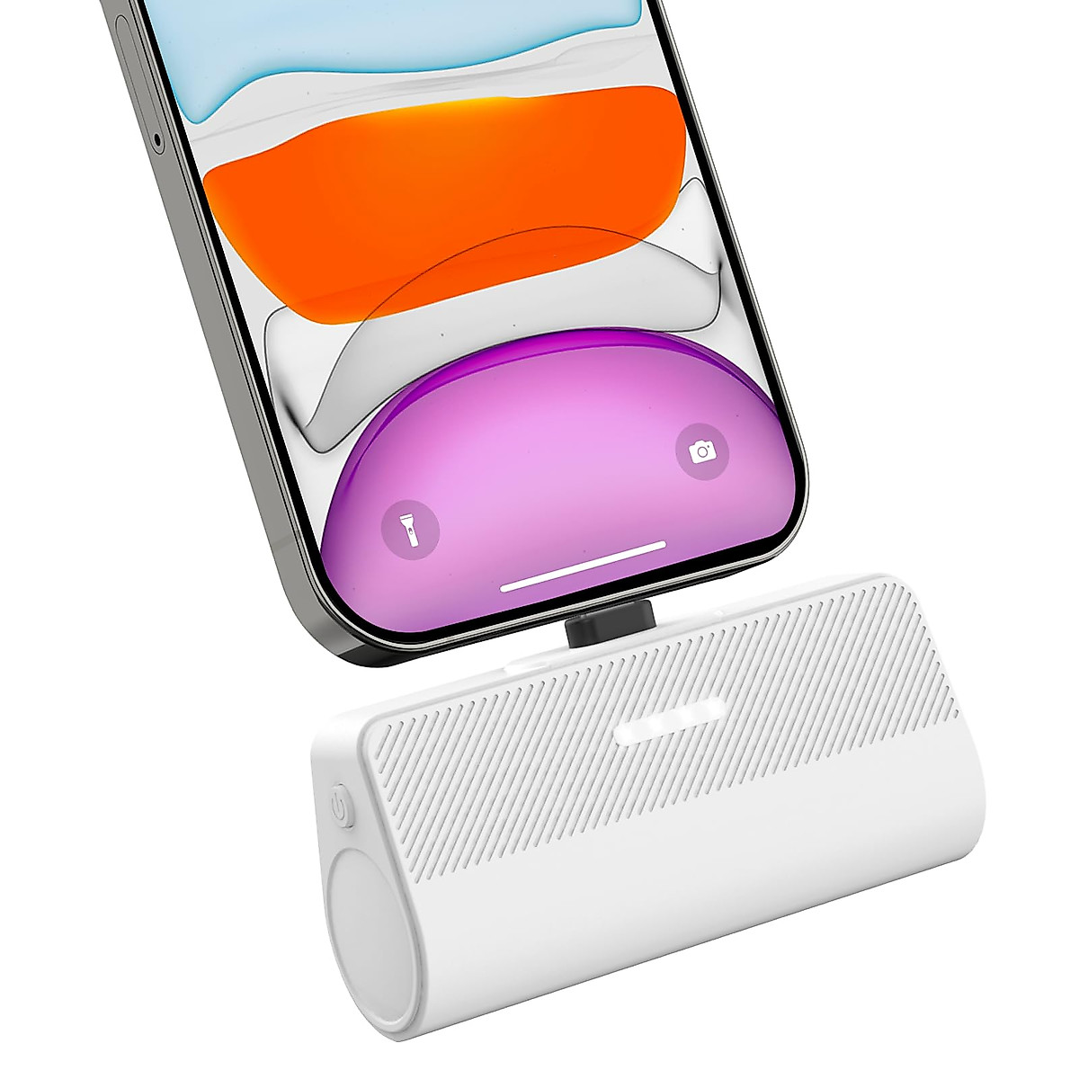 ATGIH Portable Charger for iPhone,5000mAh Ultra-Compact Fast Power Bank Compatible with iPhone 6/7/8/SE/11/XR/12/12 Pro Max/13/13 Pro Max/14/14 Pro Max/14 Plus/iPad Series（White）