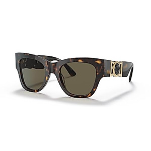 Versace VE 4415U 108/3 Havana Plastic Cat-Eye Sunglasses Brown Lens