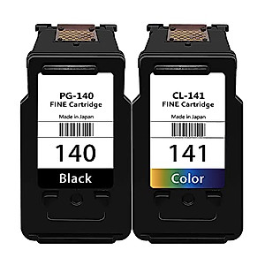 Weizhiya for Canon PG-140 CL-141 Ink Cartridges Pixma MG2110 MG2140 MG3110 MG3210 MG3510 MG3610 Printer, Black & Tri-Color, Standard