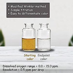 Monitor DISSOLVED Oxygen Test KIT (50 Tests) - Monitor Aquarium and aquaculture Water Quality