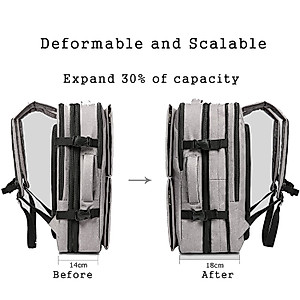 Cai Unisex College Bag, Large Travel Laptop Backpack 15 Inch 17 Inch Computer Water Resistant Rucksack (17, Black)