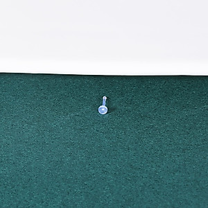 6ixGosh 20g Small Clear Nose Studs L Shaped Corkscrew Clear Nose Rings for Work Sport, Bioflex Plastic Nose Rings for Surgery, Ball Flat Invisible Nose Stud, Plastic, plastic