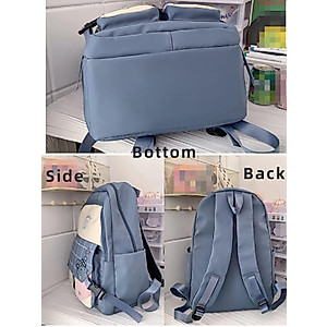 Zesenko Aesthetic Kawaii Back to School Bookbag Large Capacity Backpack for Teen Girls with Cute Pendant Daypack (pink)