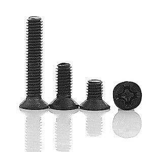 LUANAYUN-PHONE CASE LL-AA 55 pcs Countersunk Flat Head Cross Screw M1.2 M1.4 M1.6 M1.7 M2 M2.5 M3 M4 M5 Carbon Steel Laptop Screw for Lenovo Samsung AA-LL (Color : 18mm, Size : M2)