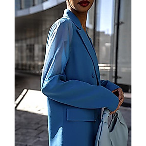 The Drop Women's Blue Sapphire Double Breasted Blazer by @signedblake, M