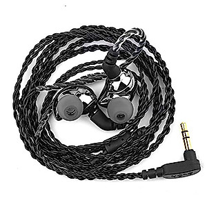 Linsoul BLON BL01 10mm Biology Fiber Diaphragm Driver HiFi in-Ear Earphone with 0.78mm 2Pin Detachable Cable (with mic, Black)