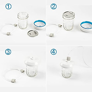 UUY Jar Sealer for Foodsaver Vacuum Sealer, Vacuum Sealer Kit for Wide-Mouth & Regular-Mouth Jar, Regular Sealer Hood with Accessory Hose for Mason Jars, Canning Jar Sealer, Used for Foodsaver Vacuum Sealer