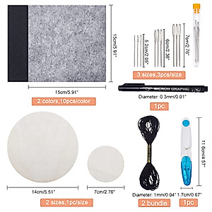 WEBEEDY Felt Moon Phase Banner Kit Phases of The Moon Sewing Kit Moon Phase Wall Hanging Moon Craft Set DIY Moon Wall Decor Art