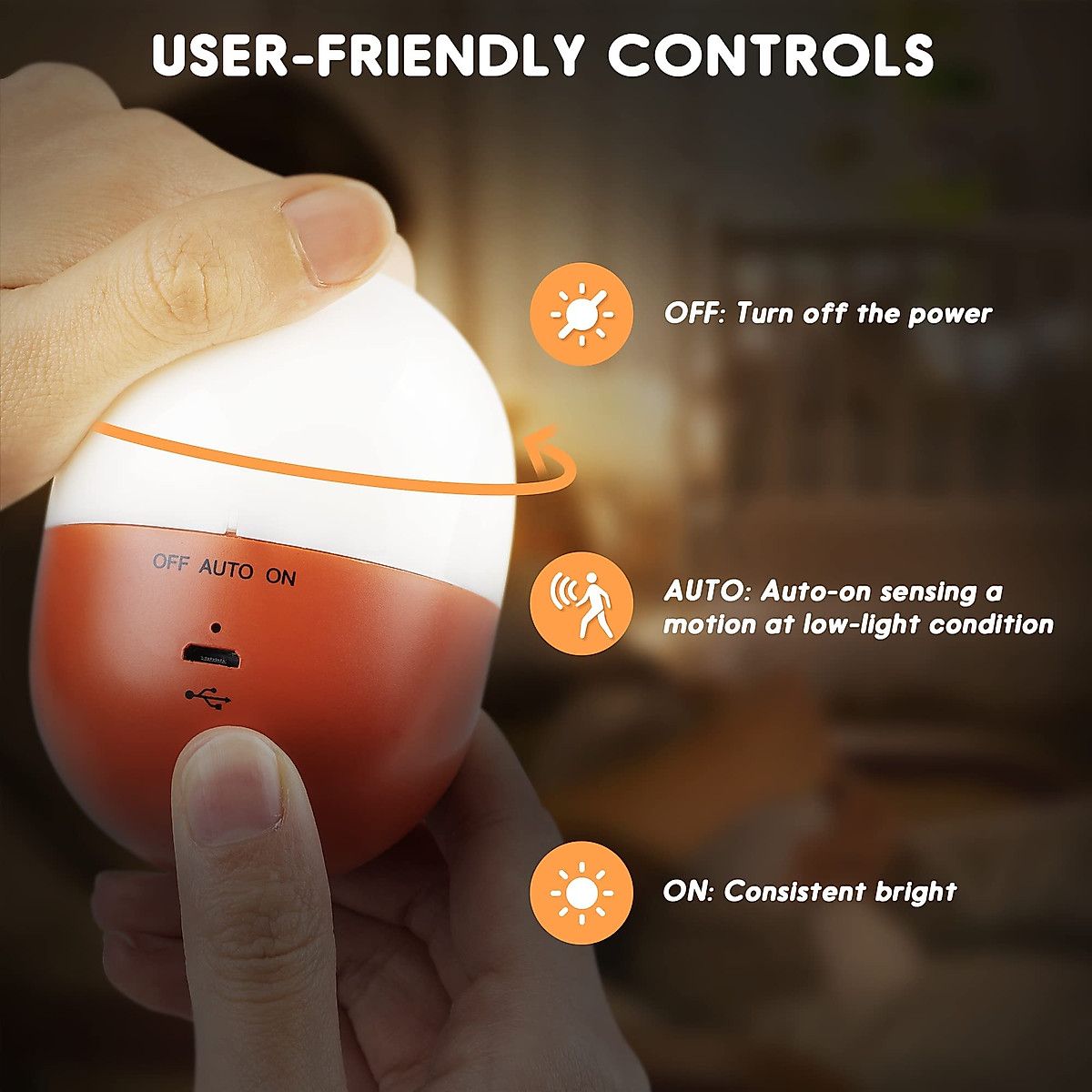 UNEEDE Motion Sensor Night Lights for Kids Room, Cute Mini Rechargeable Baby Led Nightlight, Portable Magnetic Nursery Capsule Night Lamp with Soft Warm Light for Toddler Hallway Toilet Stairs Wall