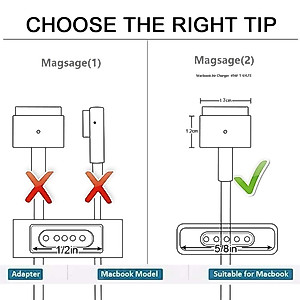 Mac Book Air Charger, AC 45W Magnetic T-Tip Power Adapter Charger Compatible with MacBook Air 11-inch/13-inch (2012-2017)